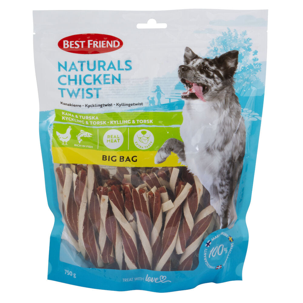 Best Friend Naturals chicken twist Big Bag 750 g