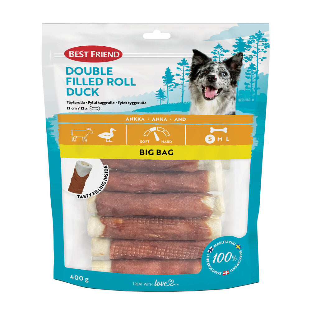 Best Friend Double filled roll duck Big Bag 12 cm 12 pcs 400 g